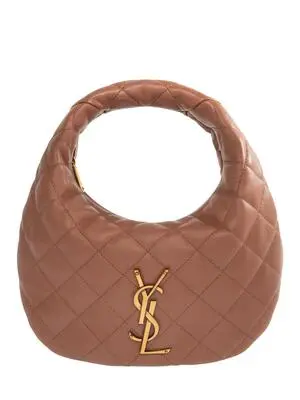 Saint Laurent Quilted Hobo Bag - Grey