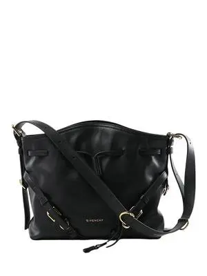 Givenchy Small Voyou Bucket Bag In Shiny Leather - Black