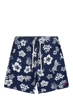 Ralph Lauren Tropical Print Drawstring Shorts - Navy