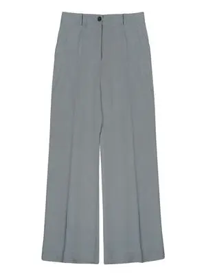 P.a.r.o.s.h Viscose Wide Leg Trousers - Azure