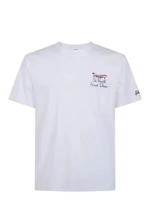 MC2 SAINT BARTH Mc2 Saint Barth Mini Cool Cotton Tee For Men White