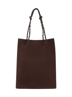 JIL SANDER Tangle Tote Handbag In Calf Leather - Brown