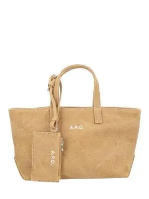 A.p.c. Canvas Tote Bag With Removable Pouch - Multicolour