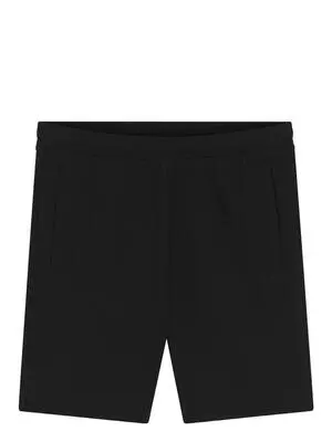 BOSS Logo-embroidered Cotton-blend Piqué Jersey Shorts - Black