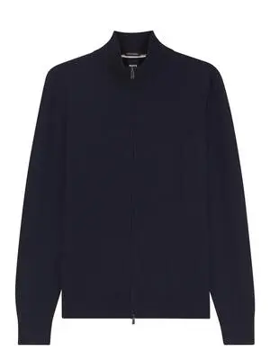 BOSS BOSS Merino Wool Zip-Up Sweater