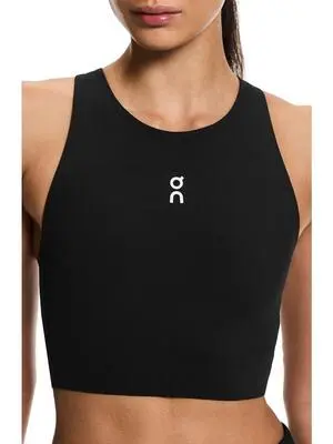 On Court Cutout Crop Top - Black