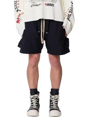 Mnml Mesh Mud Cotton Cargo Shorts - Black