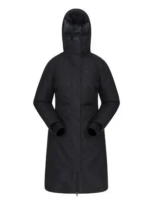Mountain Warehouse Polar Down Long Length Hybrid Jacket - Black