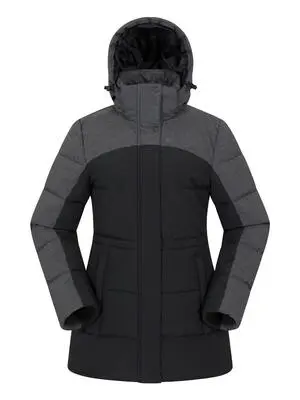 Mountain Warehouse Padded Jacket With Hood And Zip Fastening - Black
