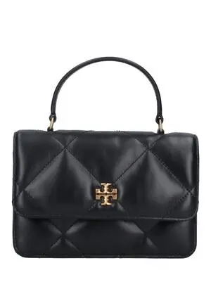 Tory Burch Kira Quilted Leather Handbag With Chain Strap - Black