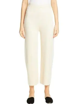 St. John Engineered Stripe Knit Pants - Sand Multi