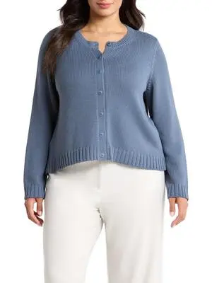 Eileen Fisher Organic Cotton Cardigan - Cold Spray