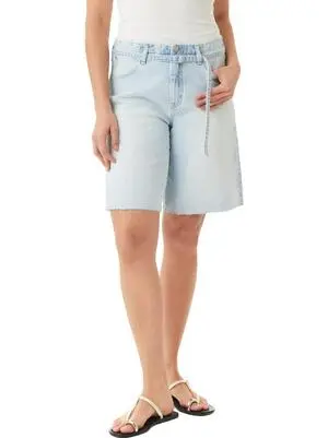 Habitual Brynn Belted Bermuda Shorts - Glacier