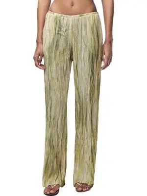 NOCTURNE Abstract Print Straight Leg Trousers - Multi-colored