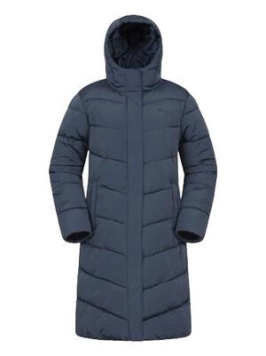 Mountain Warehouse Long Padded Jacket With Hood - Blue