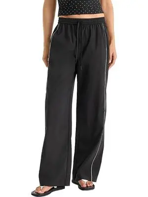 Good American Pull On Wide Leg Pants - Black