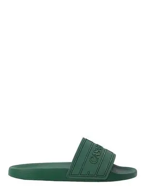 Casablanca Rubber Slide Sandals - Green