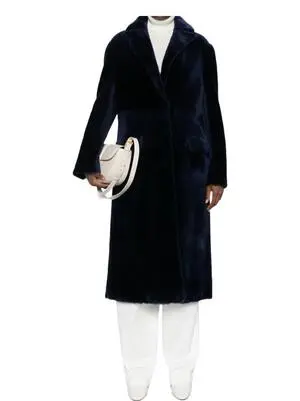 BLANCHA Long-sleeved Coat - Navy Blue