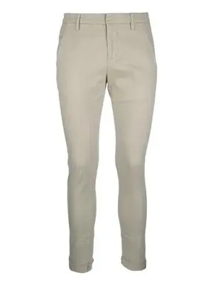 DONDUP Logo Plaque Trousers - Gray