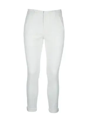 DONDUP Belt Loop Casual Pants - White