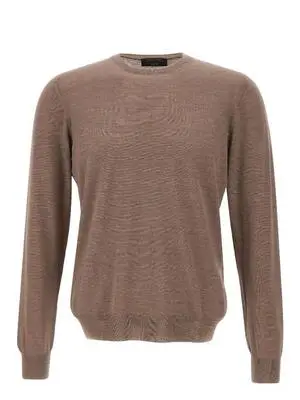 GRAN SASSO Crewneck Pullover - Brown