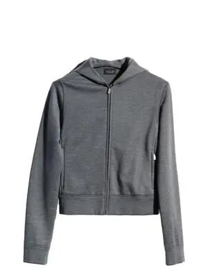 Gucci Cotton Silk Jersey Sweatshirt With Zip - Grey