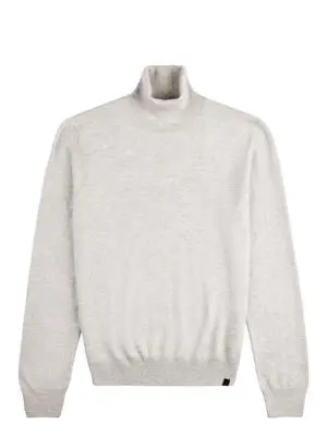 FAY Merino Wool Turtleneck Sweater - Light Brown