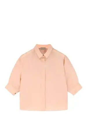 Alberta Ferretti Short Puff Sleeve Shirt - Nude