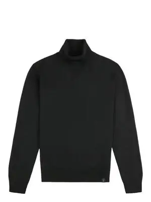 FAY Merino Wool Turtleneck - Black
