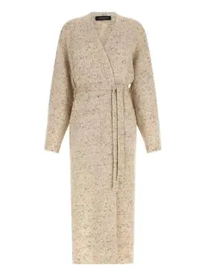 FABIANA FILIPPI Fabiana Filippi Robe-Style V-Neck Sweater With Waist Tie