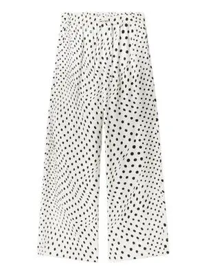 Stella McCartney Polka Dot Wide-leg Trousers - White