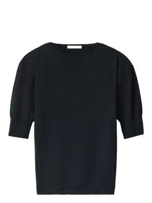 LEMAIRE Short Sleeve Jumper - Black