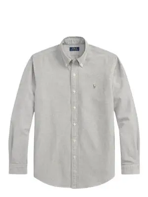 Polo Ralph Lauren Logo Embroidered Oxford Shirt - Grey