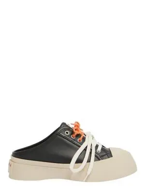 Marni Leather Pablo Lace-up Sabot - Black