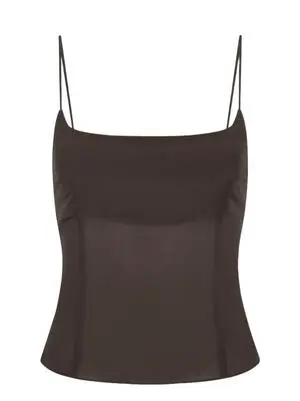 ST. AGNI ST. AGNI Stretch Silk Cami Cedar