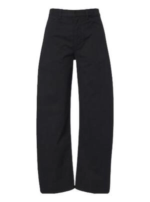 NILI LOTAN Tribeca Cotton Twill Barrel-leg Pants - Grey