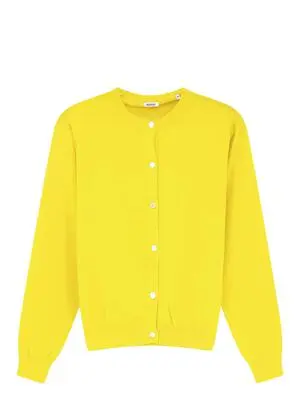 Aspesi Single-breasted Long-sleeve Knit Top - Yellow