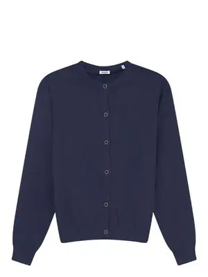 Aspesi Single-breasted Long-sleeve Knit Top - Blue
