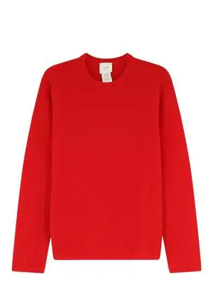 ALYSI Long-sleeved Crew Neck Sweater - Red