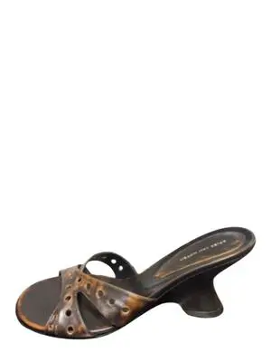 Dries Van Noten Wedge Heel Mules - Tan