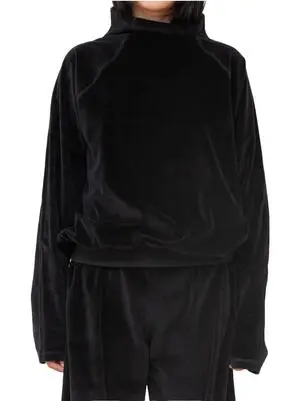 BASERANGE Long-sleeved Turtleneck Sweater - Black