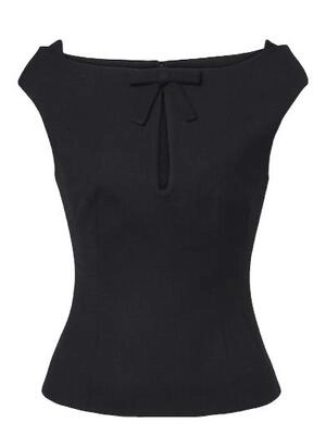SHUSHU/TONG Off-shoulder Bow Detail Top - Black