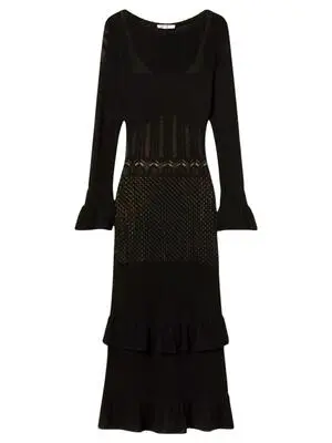 TWINSET Ruffled Long Knit Dress - No