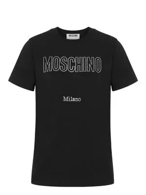 MOSCHINO Moschino Rhinestone Logo T-Shirt