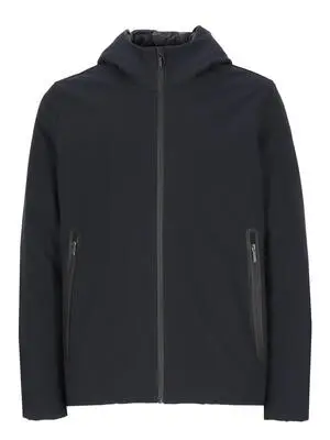 RRD Zip-up Down Jacket With Hood - Black