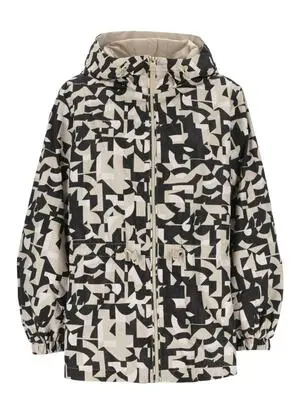 Mackage Pattern Print Hooded Casual Jacket - Black