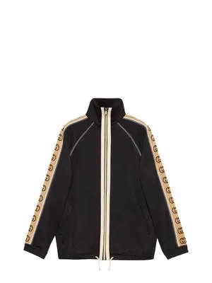 GUCCI Gucci GG Print Trim Zipped Jacket