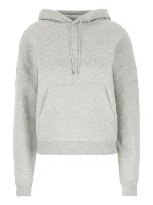 Saint Laurent Long-sleeved Hooded Sweater - Grey