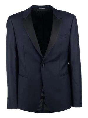 Emporio Armani Virgin Wool Blazer - Black