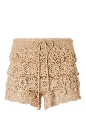 Loewe Crochet Shorts - Light Brown